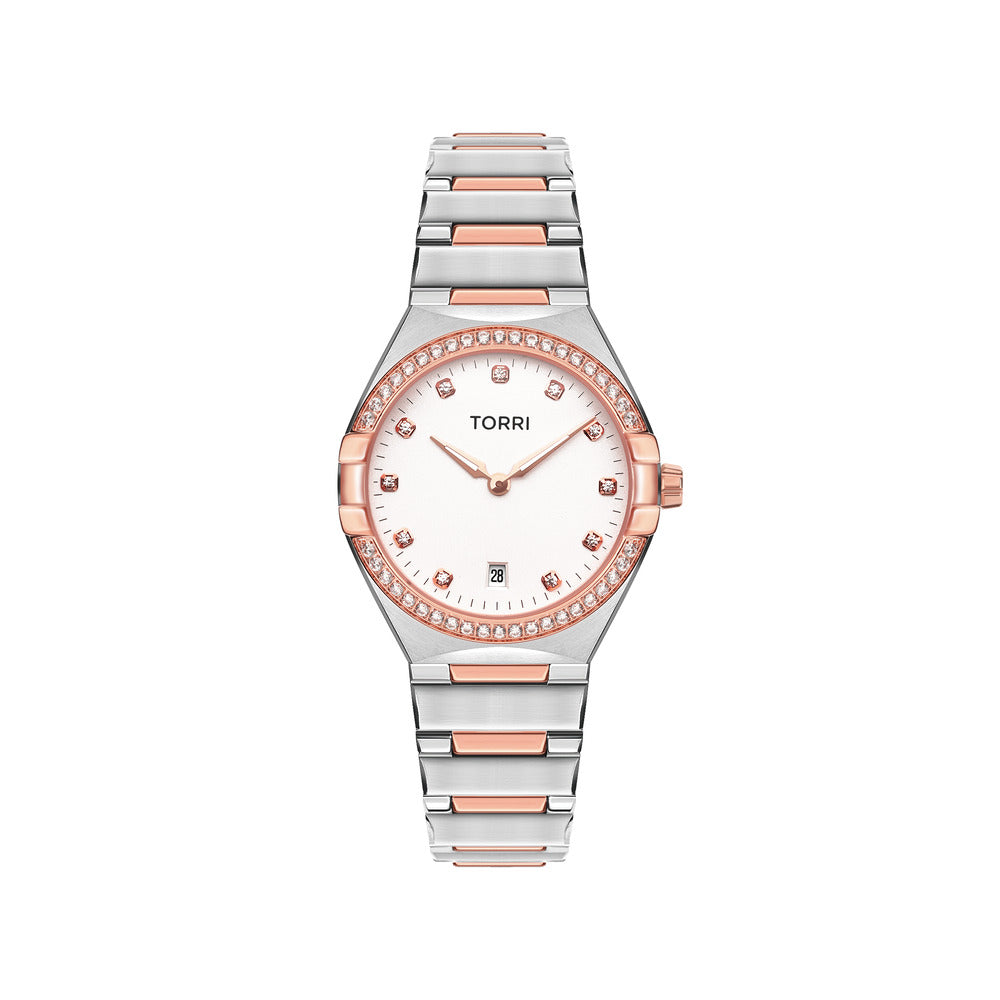 Women Manuel Two Tone Watch ONTIME | Kuwait Store Rose Gold